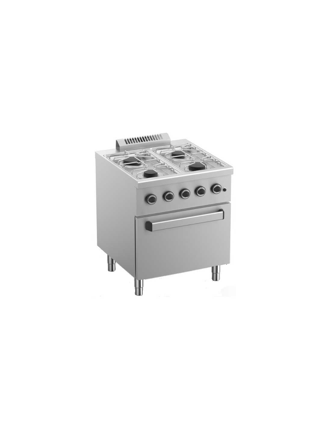Gas cooker with electric oven - 4 burners